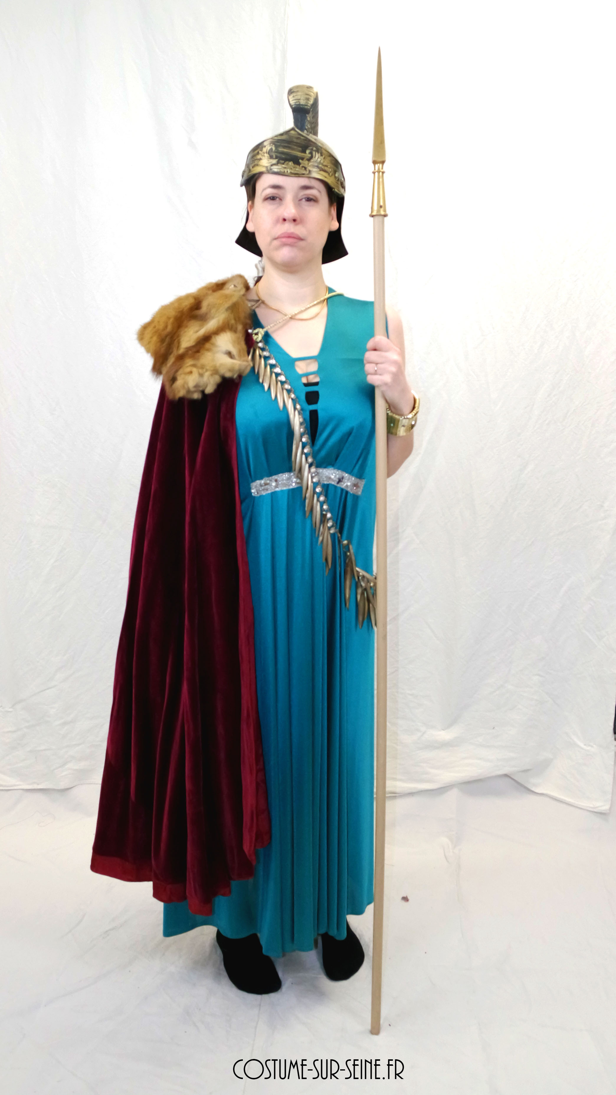 Robe de guerrière grecque Athéna - costume sur seine